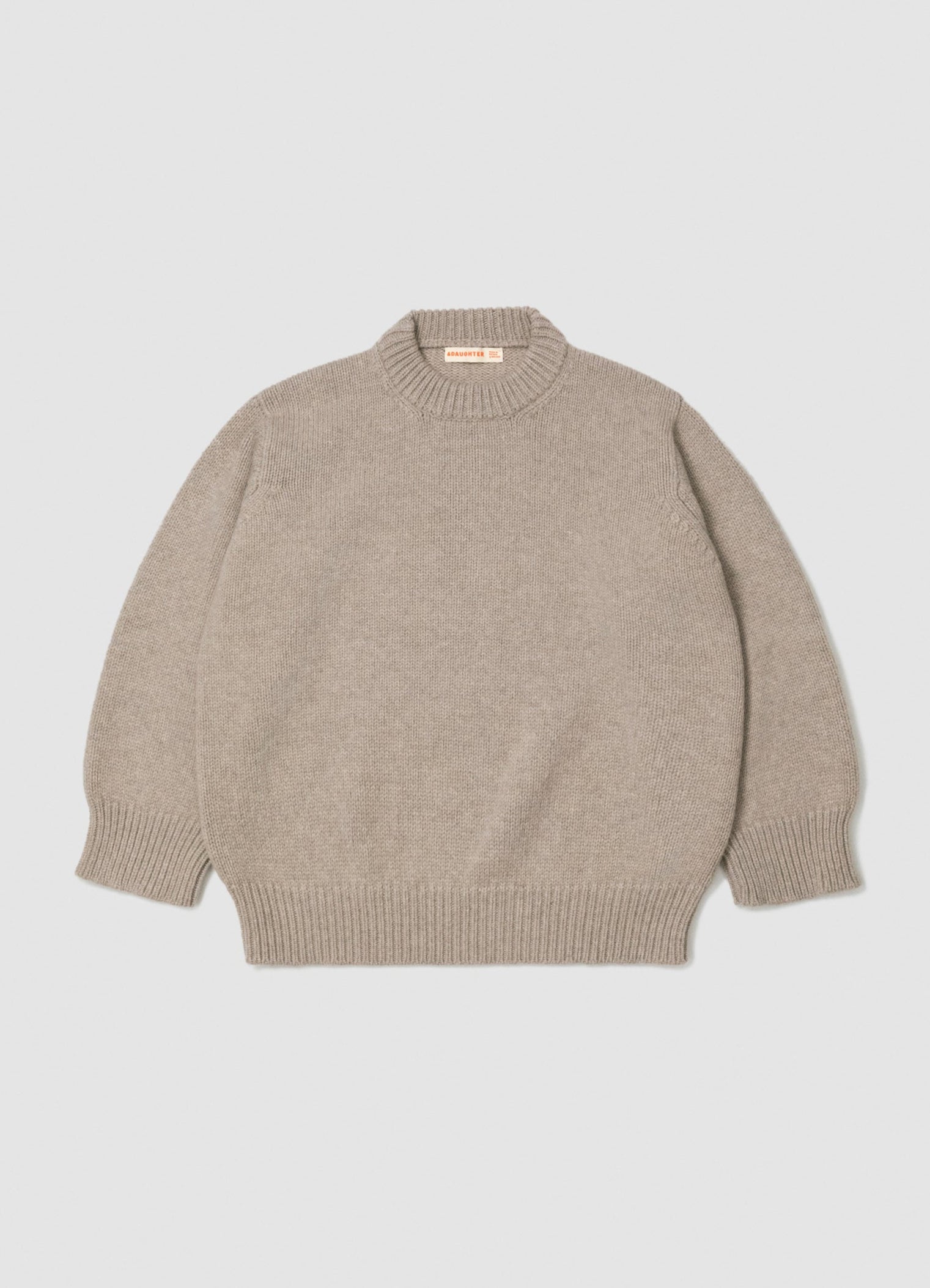 Caragh Chunky Crewneck in Oat – &Daughter